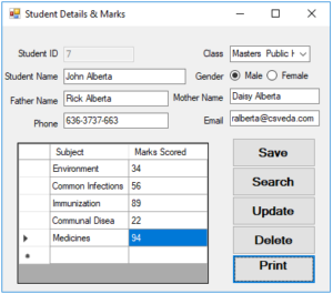 Student Result Project in VB.NET with Printable Report Card - CSVeda